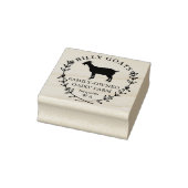 Goat Floral Laurel Editable Business Rubber Stamp | Zazzle