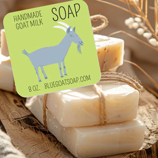 GOAT Handmade Gift Soaps Lotion Candy CUSTOM Square Sticker | Zazzle
