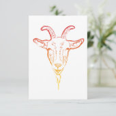goat illustration invitation | Zazzle