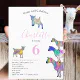 Goat kids Birthday Party Pink Invitation Postcard | Zazzle