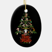 GOAT LOVERS Xmas Gift | Merry Christmas Goat tree Ceramic Ornament | Zazzle