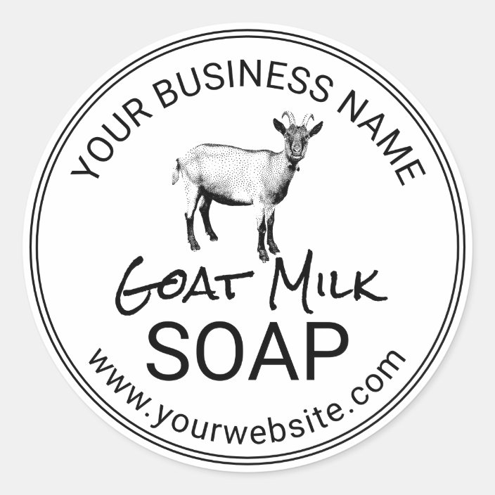 Goat Milk Soap Handmade Plain White Classic Round Sticker | Zazzle.com