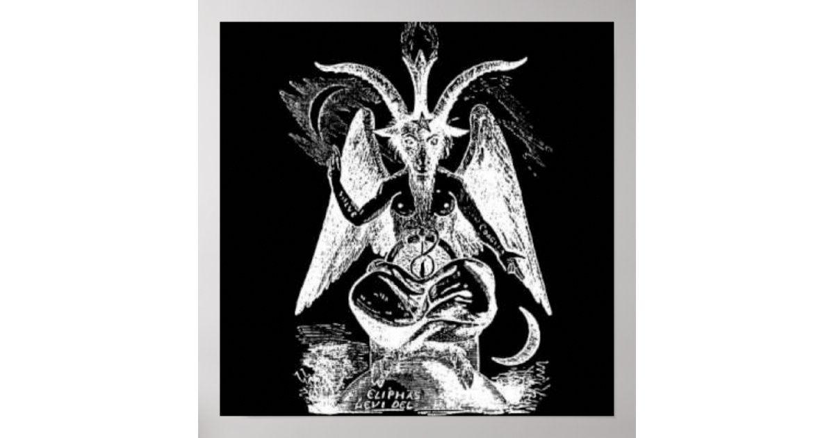 Goat Of Mendes Black And White Poster | Zazzle