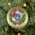 GOAT Pygmy Kid Santa Hat Christmas Ornament | Zazzle