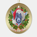 GOAT Pygmy Kid Santa Hat Christmas Ornament | Zazzle