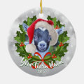 GOAT Pygmy Kid Santa Hat Christmas Ornament | Zazzle