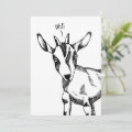 Goat Sketch saying "Hej!" Invitation | Zazzle