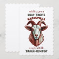 "Goat-Tastic Greetings: A 'Baaah-Humbug' Christmas Invitation | Zazzle