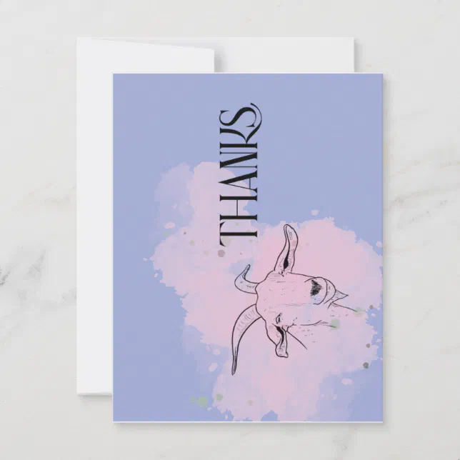 Goat Thank You Card | Zazzle