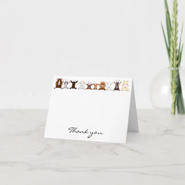 Goat Thank You cards | Zazzle