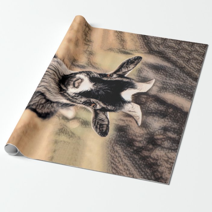 Goat Vintage Country Farm Animal Decoupage Wrapping Paper | Zazzle.com