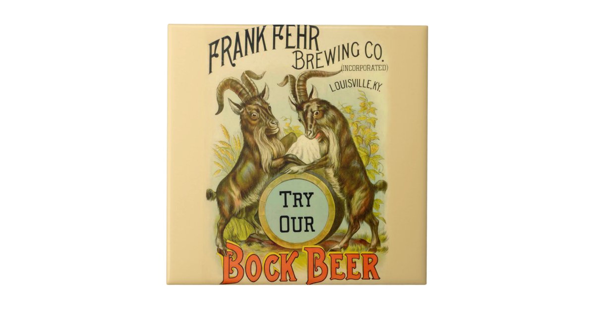 Goats Bock Beer Advertising Ceramic Tile | Zazzle