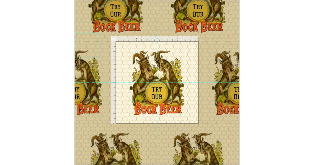 Goats Bock Beer Advertising Fabric | Zazzle