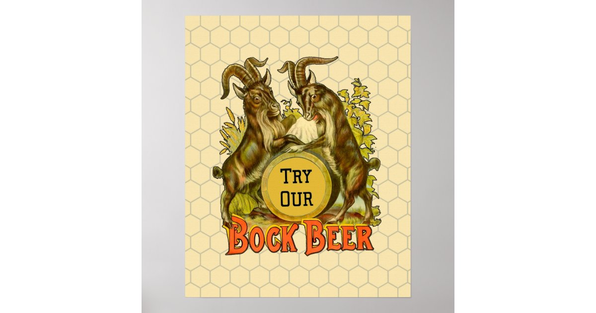 Goats Bock Beer Advertising Poster | Zazzle