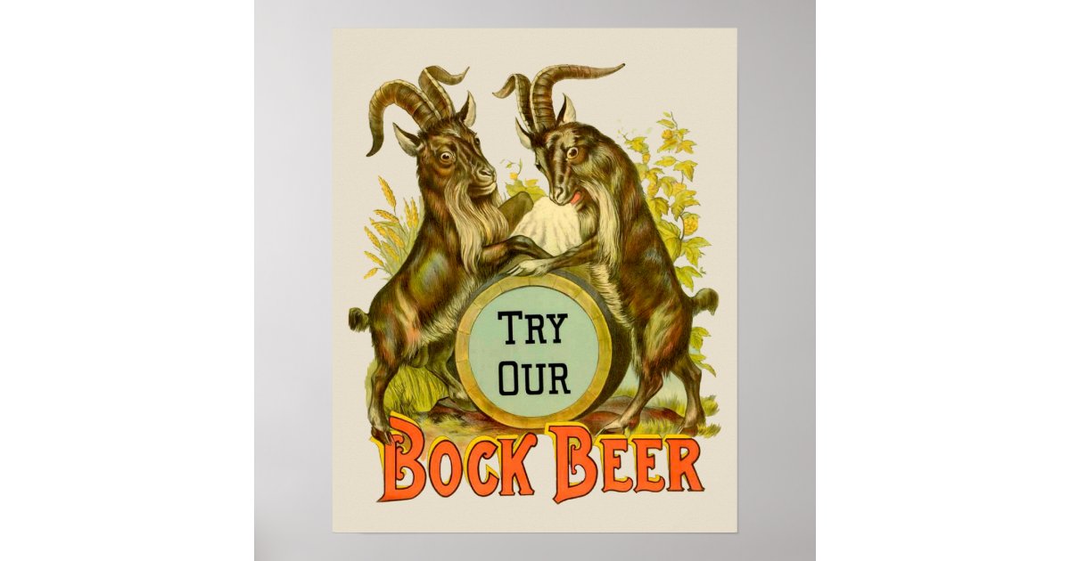 Goats Bock Beer Advertising Poster | Zazzle