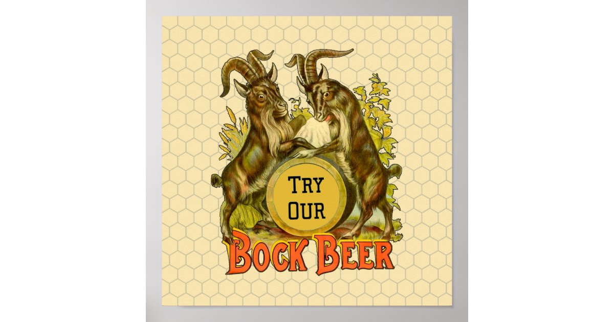 Goats Bock Beer Advertising Poster | Zazzle
