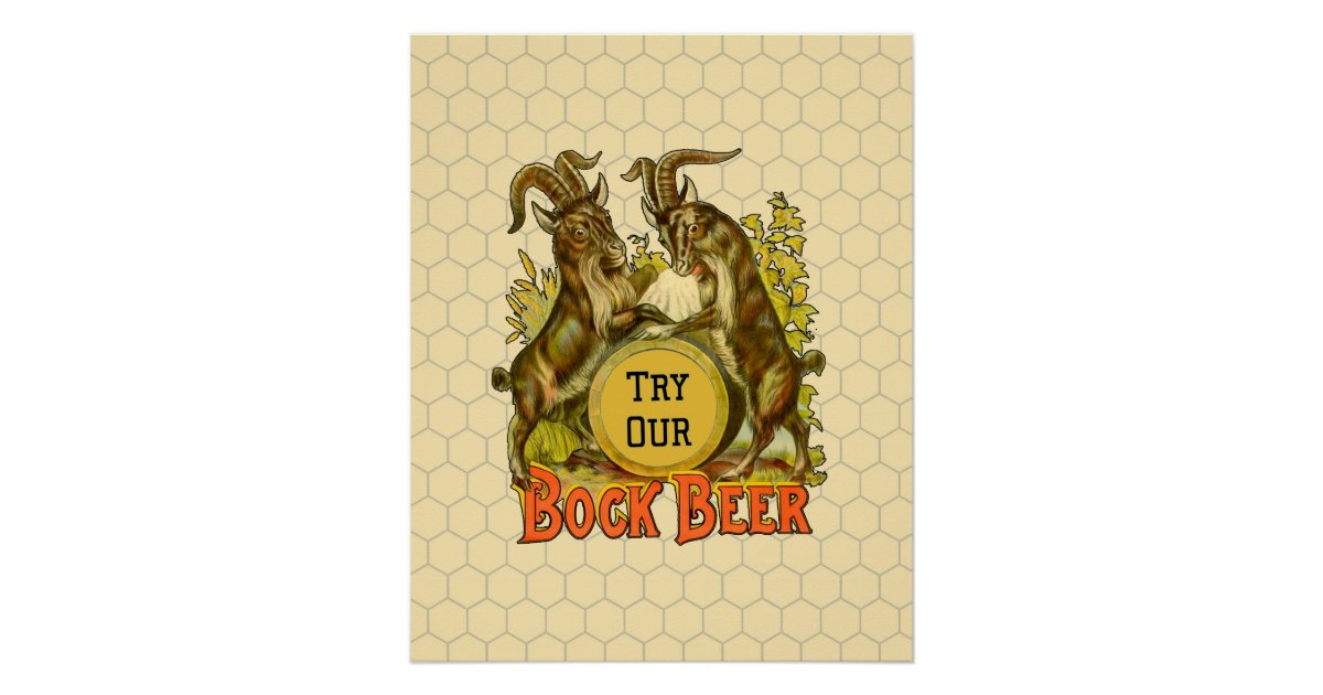 Goats Bock Beer Advertising Poster | Zazzle