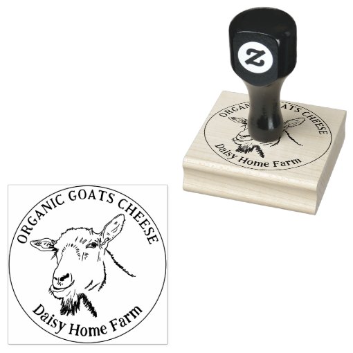 Goats Cheese Custom Business Rubber Stamp | Zazzle
