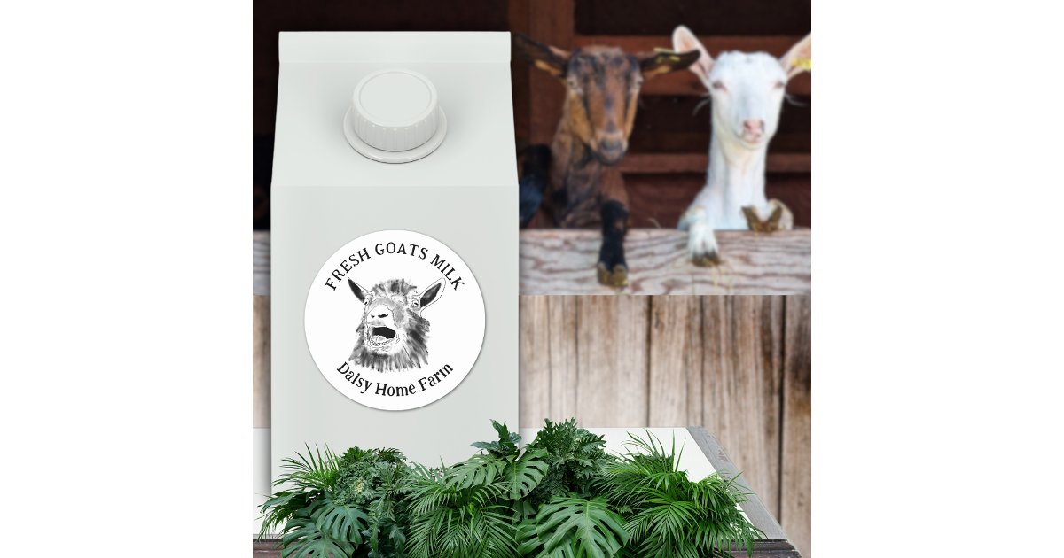 Goats Milk Funny Screaming Goat Classic Round Sticker | Zazzle