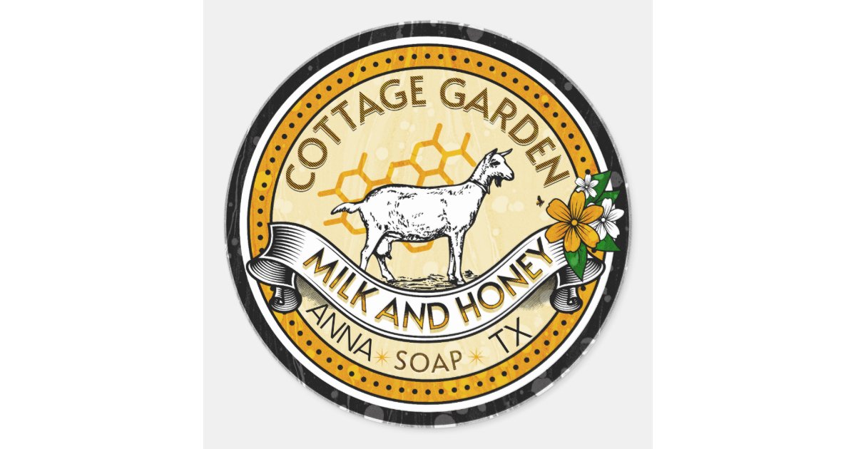 Goat's Milk & Honey Soap Label Sticker | Zazzle