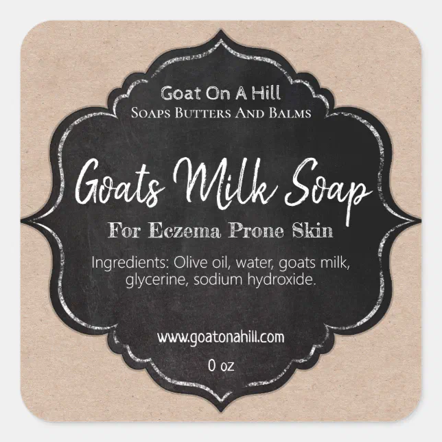 Goat's Milk Soap Square Sticker | Zazzle