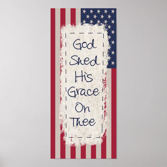 God and Country Flag Poster | Zazzle