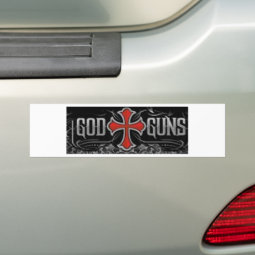 God and Guns Bumper Sticker | Zazzle