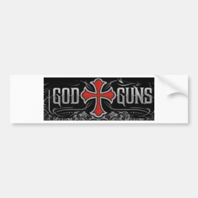 God and Guns Bumper Sticker | Zazzle