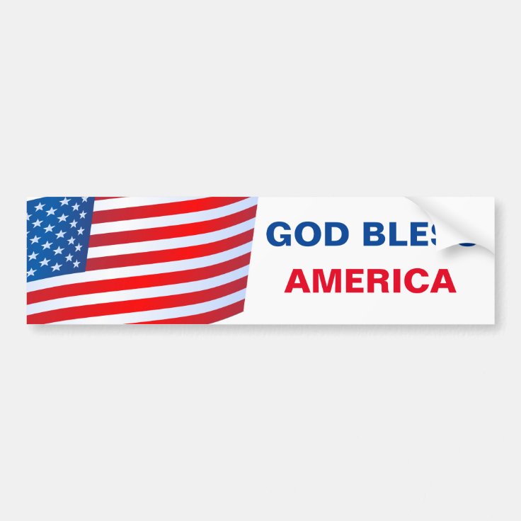 God Bless America bumper sticker | Zazzle