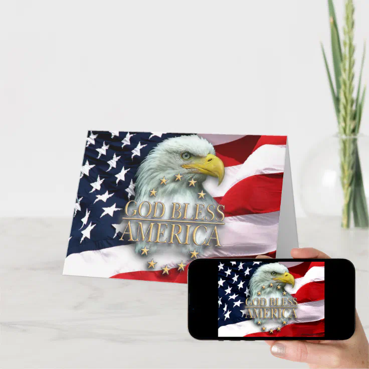 God Bless America Note Card | Zazzle