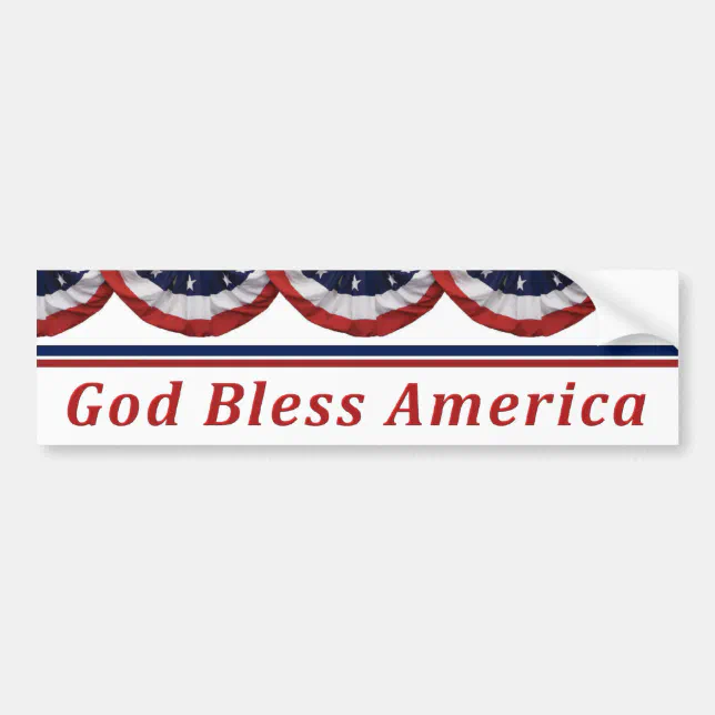 God Bless America Patriotic American Flag Bumper Sticker | Zazzle