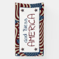 God Bless America Red White Blue Flags Banner | Zazzle