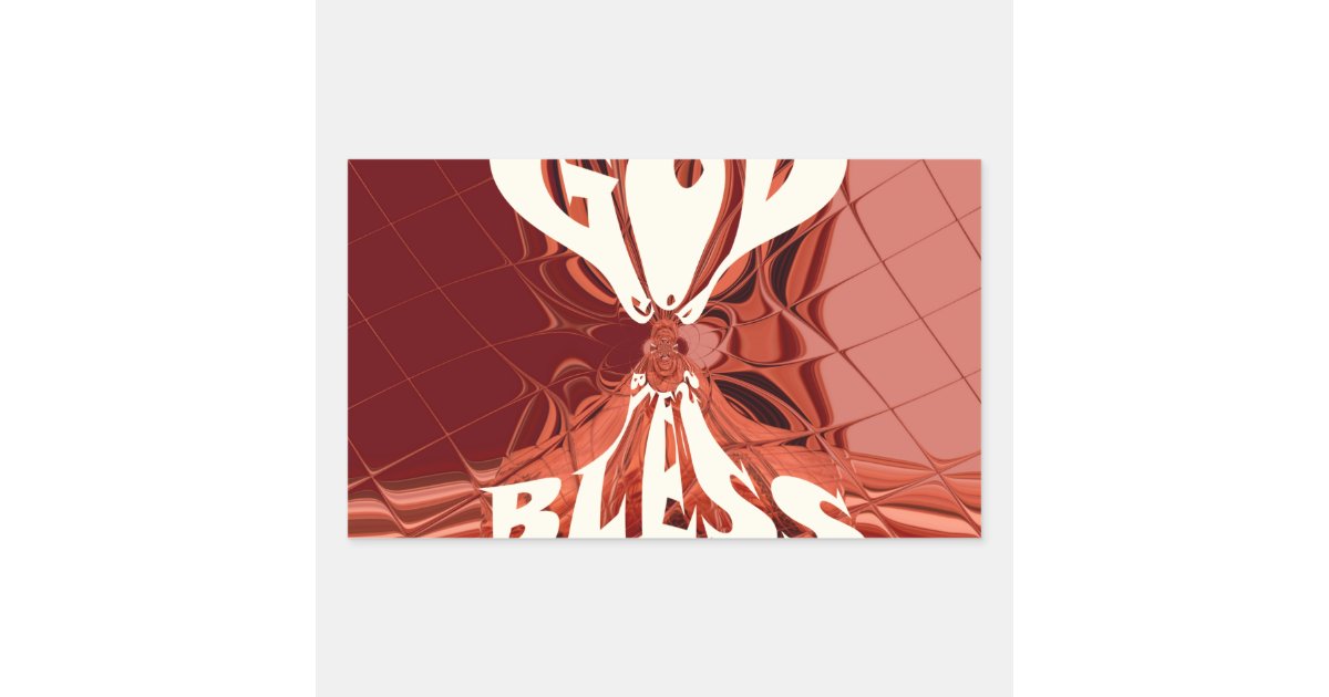 God Bless Art Print Rectangular Sticker | Zazzle