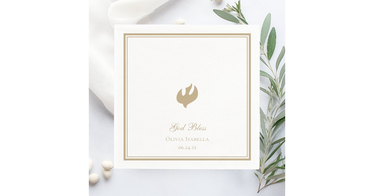 God Bless Girl Confirmation Napkins | Zazzle