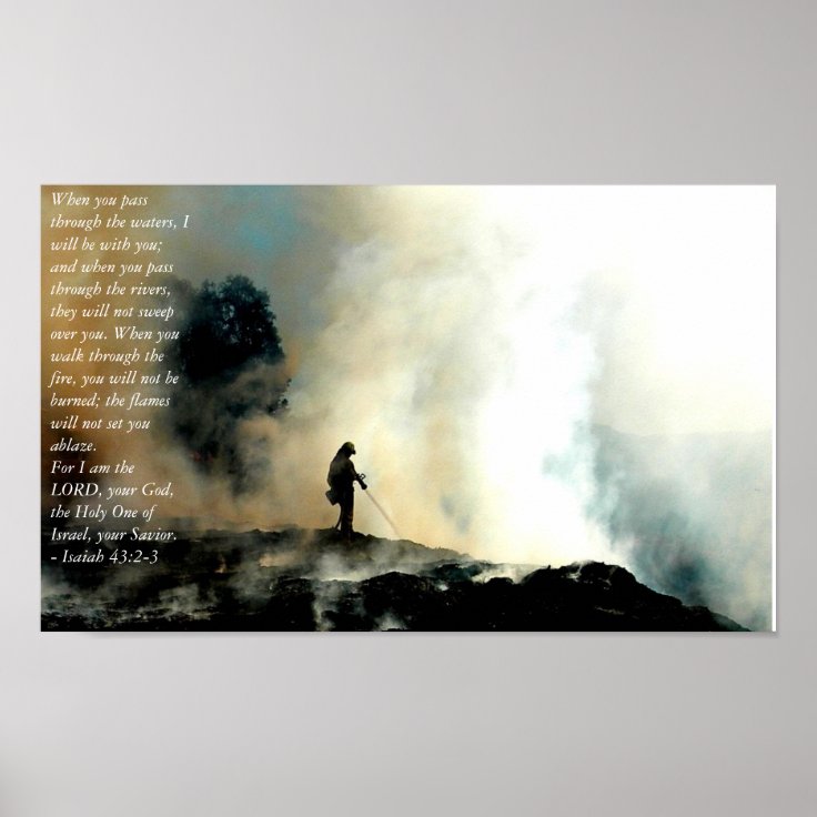 God Bless our Firefighters Poster | Zazzle