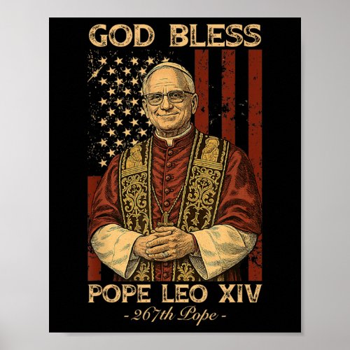 GOD BLESS POPE LEO XIV ROBERT FRANCIS PREVOST AMER POSTER | Gabriel ...