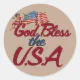 God bless the USA Classic Round Sticker | Zazzle