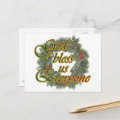 God Bless Us Everyone Postcard | Zazzle