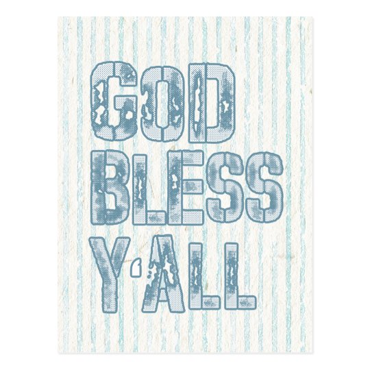 God Bless Y'all Postcard | Zazzle.com