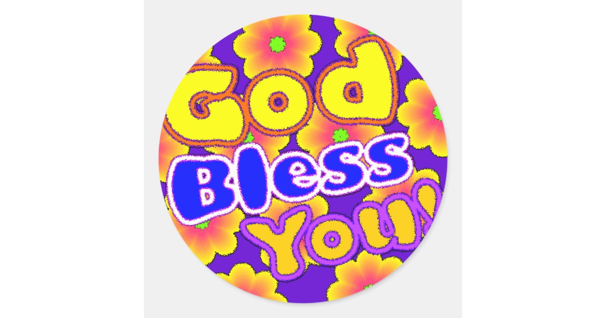 God Bless You! Sticker | Zazzle