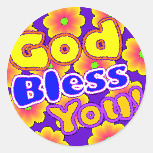 God Bless You! Sticker | Zazzle