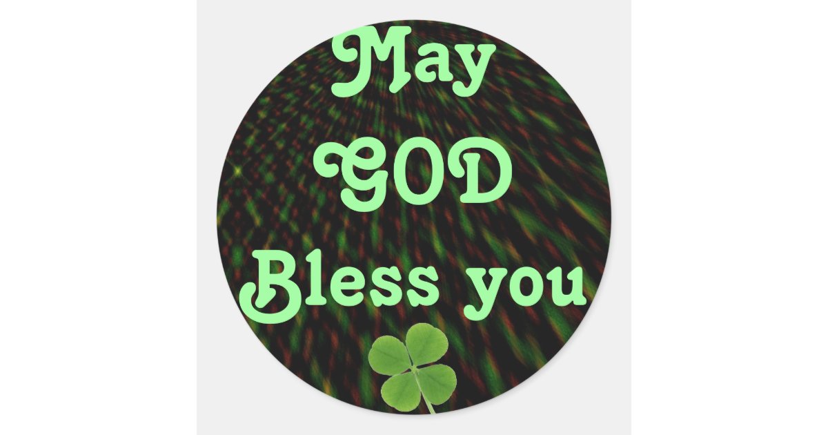 GOD Bless you stickers | Zazzle