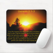 GOD Blessed the Seventh Day Mouse Pad | Zazzle