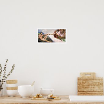 God Creating Adam (detail) by Michelangelo Poster | Zazzle