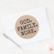 God. Family. Work. Christian Quote Classic Round Sticker | Zazzle
