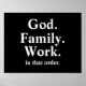 God Family Work Order Quote Poster | Zazzle