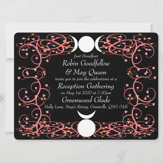 God & Goddess Wiccan Reception Invitation | Zazzle