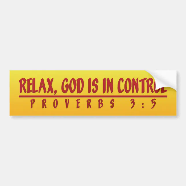 God In Control Bumper Sticker | Zazzle