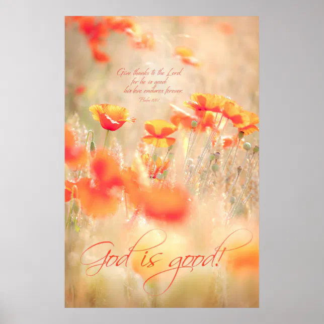 GOD IS GOOD - Christian Religious Poster Wall Art | Zazzle