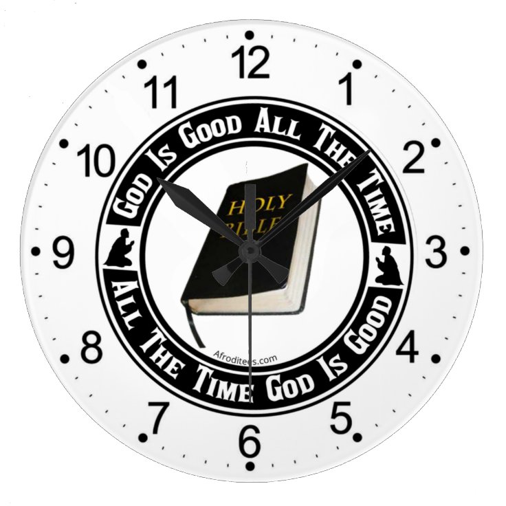 God Is Good Large Wall Clock | Zazzle